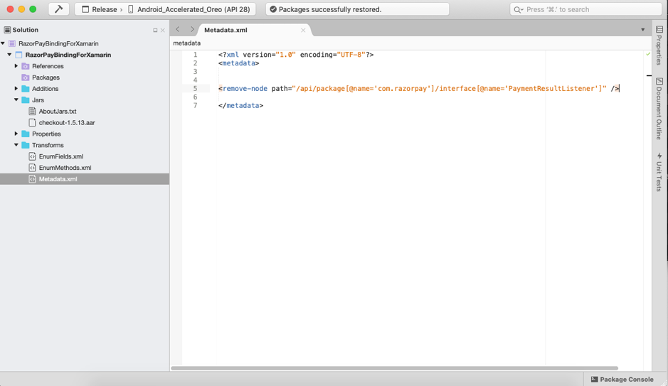 Creating Xamarin Android Binding For RazorPay Payment Gateway - Part One